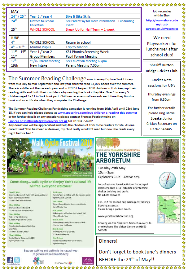 Robert Wilkinson Primary Academy » 18.05.2018