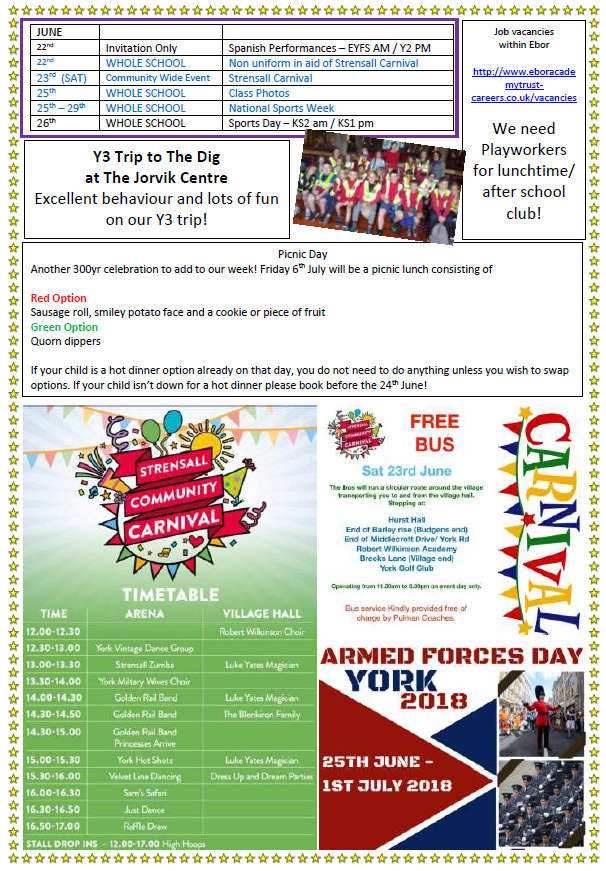 Robert Wilkinson Primary Academy » 22.06.2018